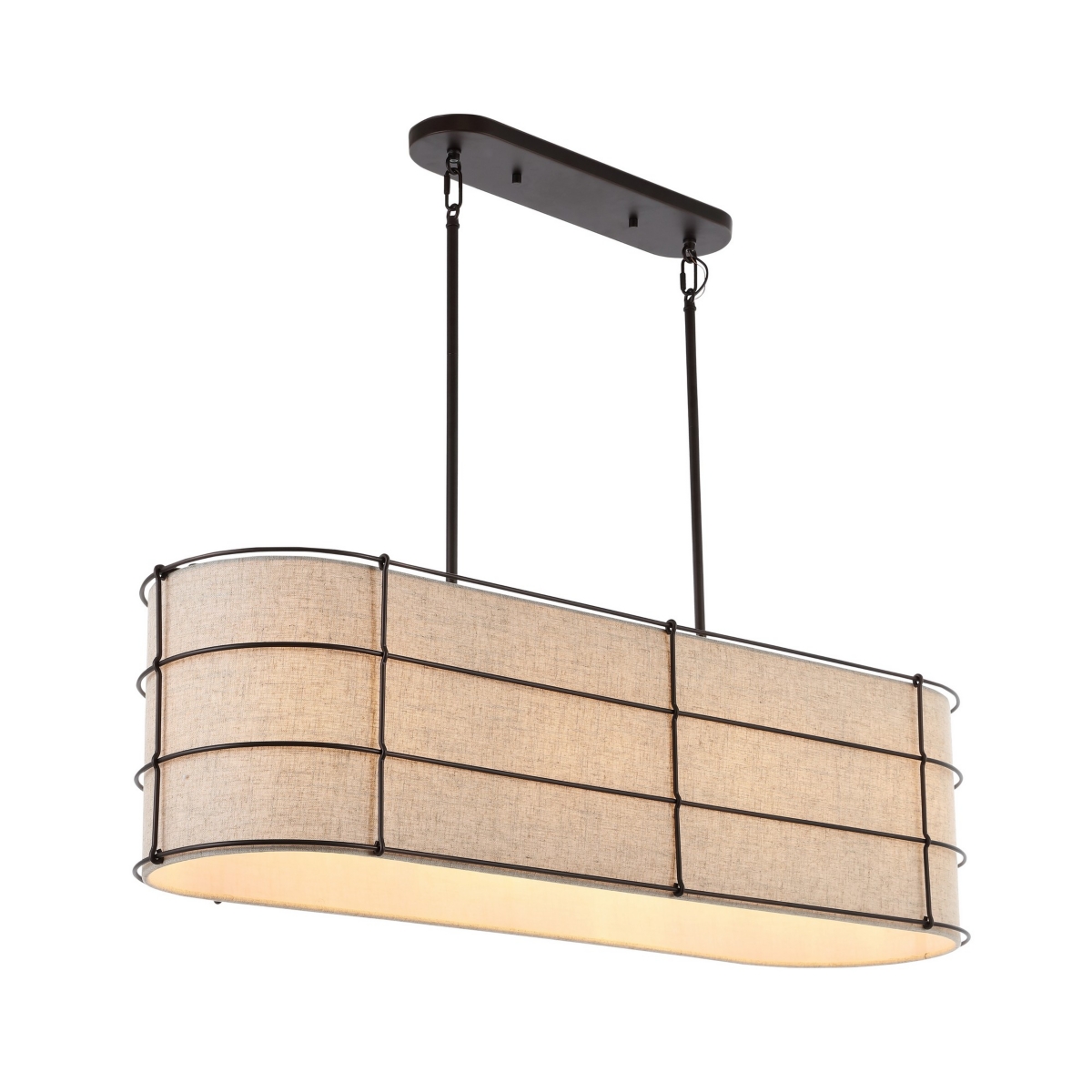 Click here for Chadwick Rustic Farmhouse Iron Linear Led Pendant... prices