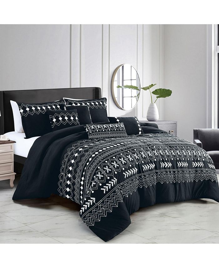 MarCielo 7 PCS Bedding Comforter Set Corday - Queen - Macy's
