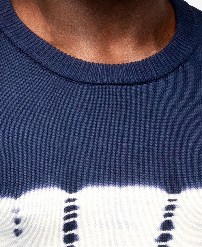 X-Ray Men's Horizontal Tie Dye Crew Neck Sweater - Macy's