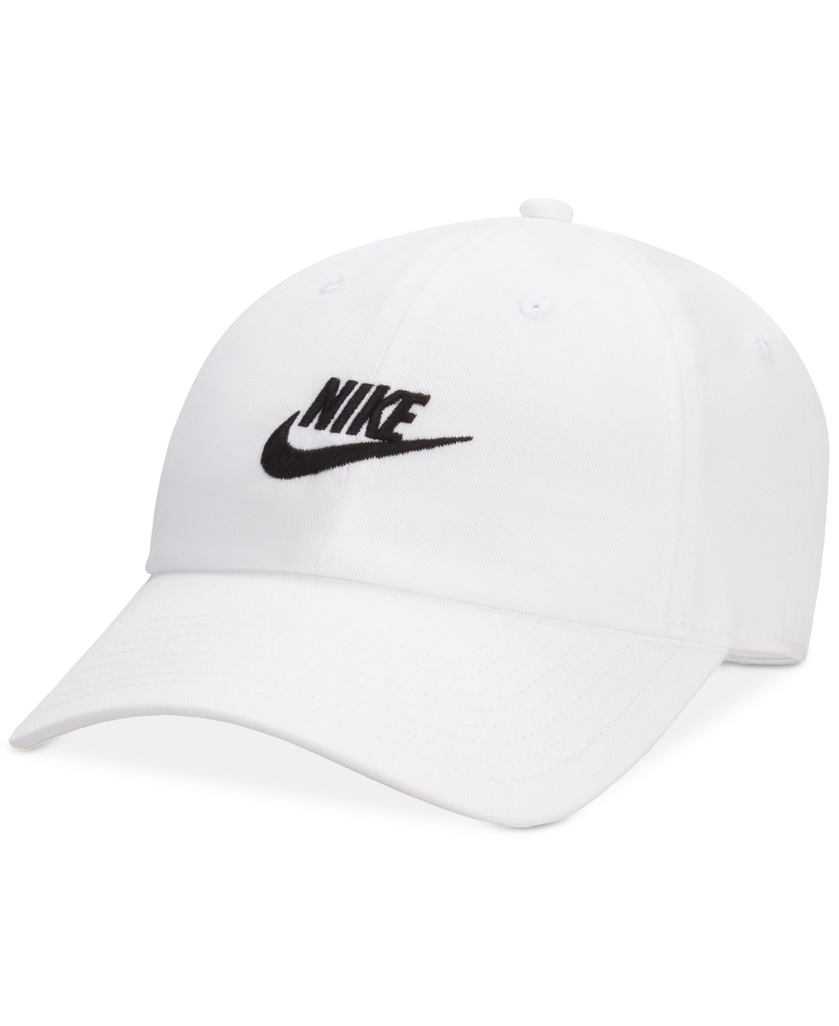 Click here for Nike Unisex Club Logo Embroidered Cap - White/Blac... prices