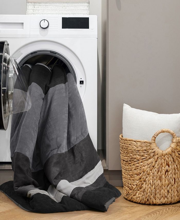 510 Design Boulder Stripe Micro Suede 2-Pc. Comforter Set, Twin/Twin XL ...