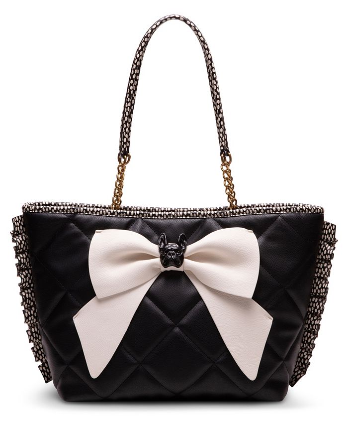Betsey Johnson Bull Dog Bow Tote - Macy's
