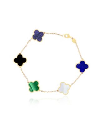 The Lovery Large Mixed Clover Bracelet 14K Gold - Macy's