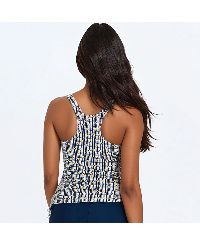 Calypsa Women's Maya Tankini Swim Top With Removable Cups - Macy's