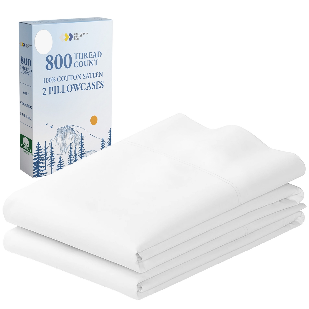 Click here for Luxury 800 Thread Count 2 King Pillowcases  100 Co... prices