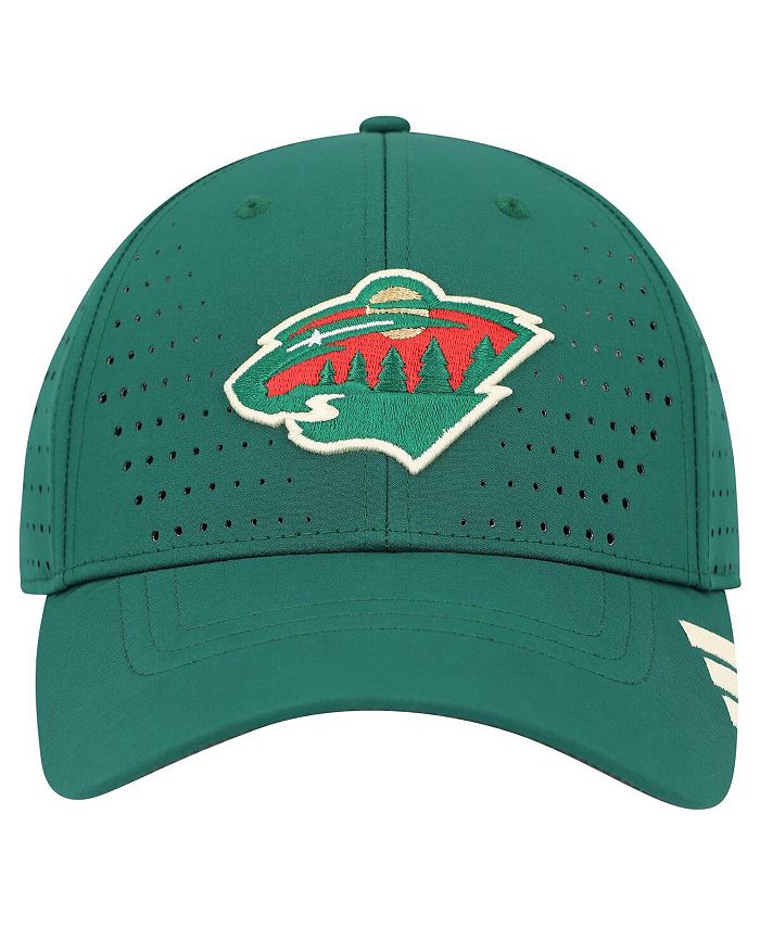 adidas Men's Green Minnesota Wild Laser Perforated AEROREADY Adjustable ...