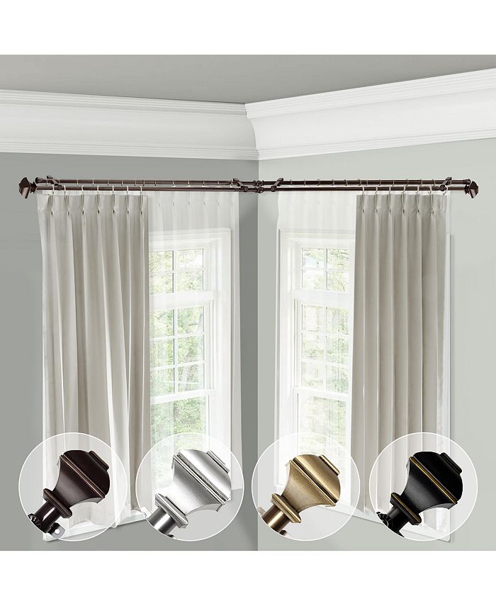 Rod Desyne Marion 13/16" Double Corner Window Curtain Rod 28-48" - Macy's