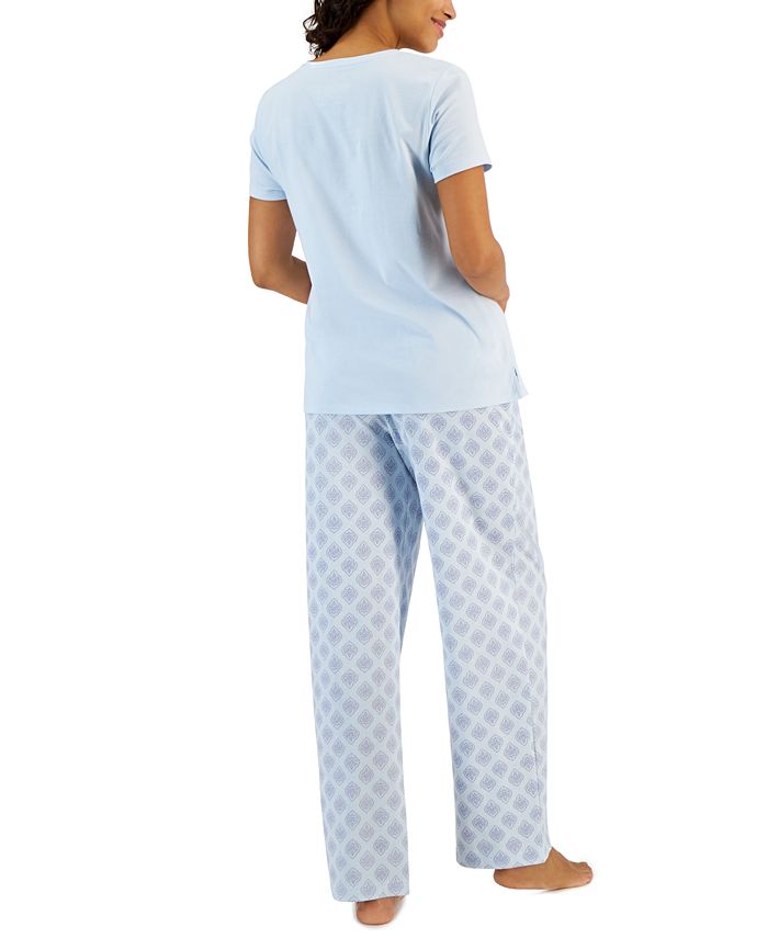 Charter Club Women's Printed Drawstring Pajama Pants, Created for Macy ...