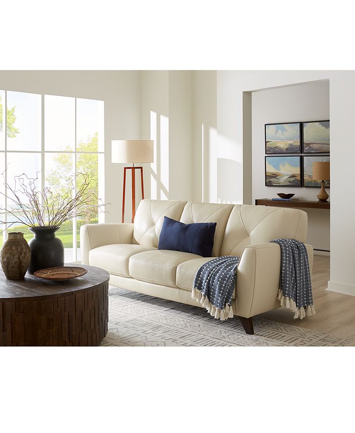 Furniture Myia Tufted Back Leather Sofa Collection, Created for Macy's ...