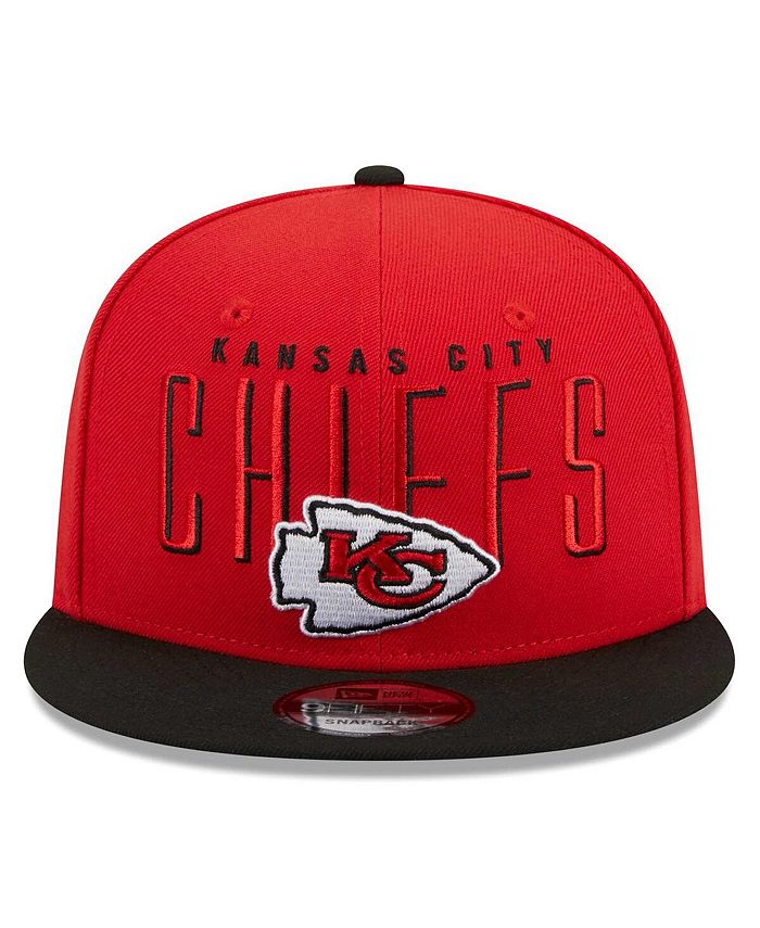 New Era Men's Red, Black Kansas City Chiefs Headline 9FIFTY Snapback ...