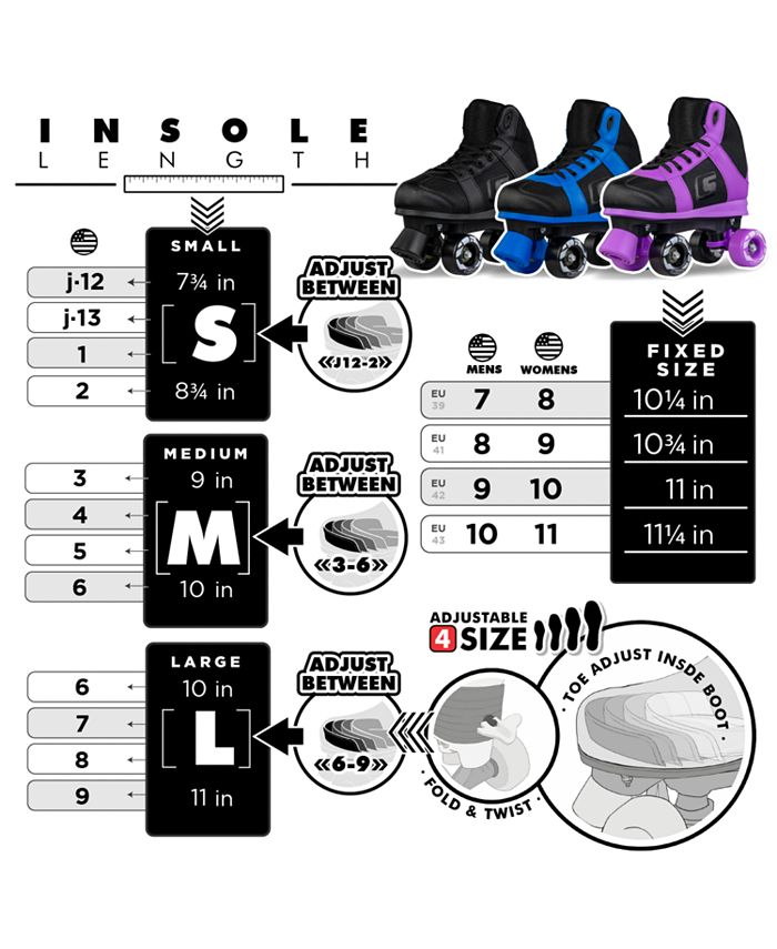 Crazy Skates Adjustable Rocket Roller Skates For Girls And Boys - Great ...