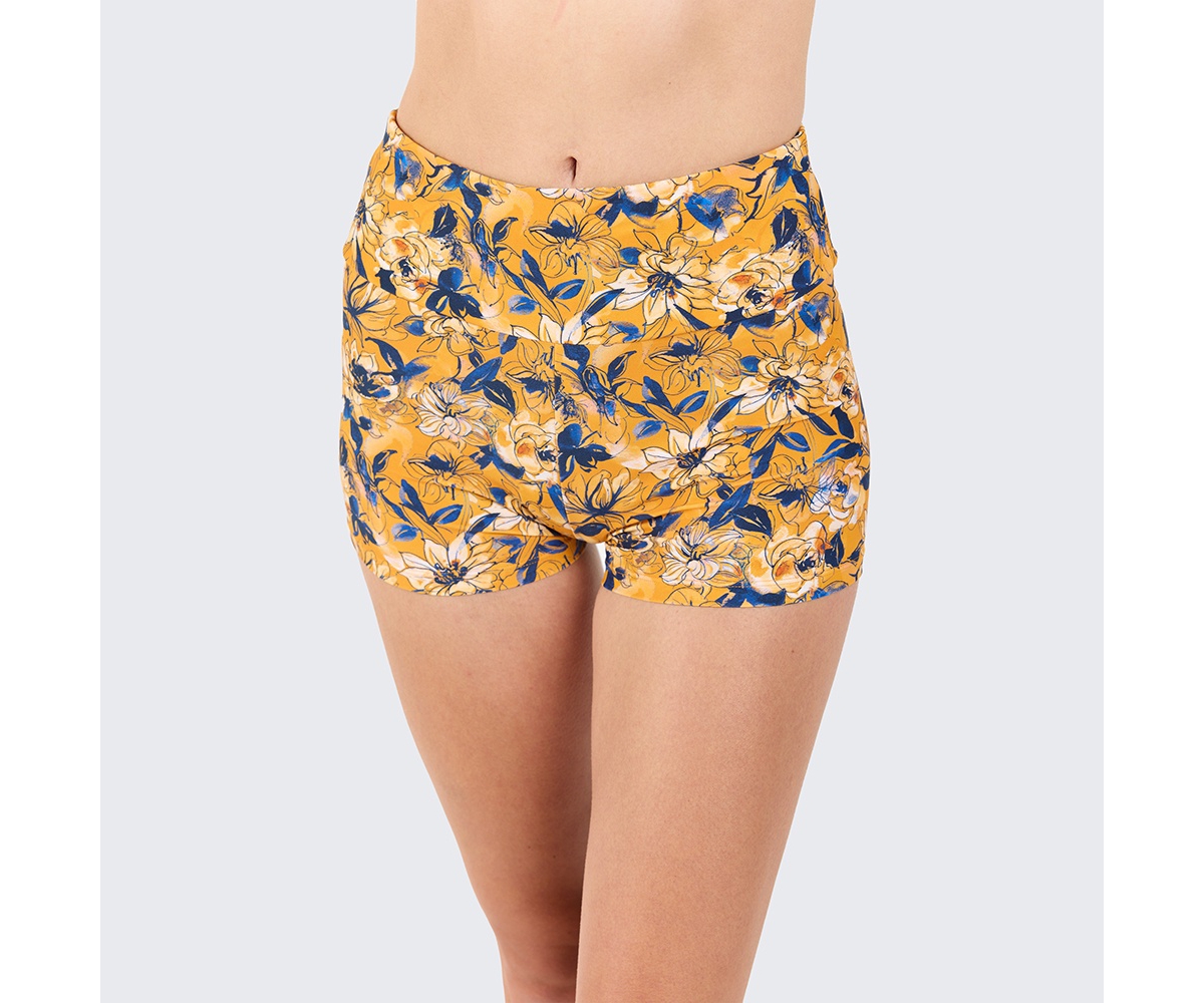 Click here for Calypsa Womens Swim Shorts - Tangerine floral prices