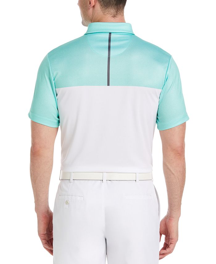 PGA TOUR Men's Airflux Colorblock Short-Sleeve Golf Polo Shirt - Macy's