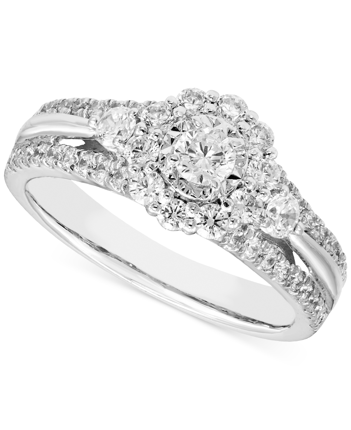 Click here for Diamond Halo Engagement Ring (1 ct. t.w.) in 14k W... prices
