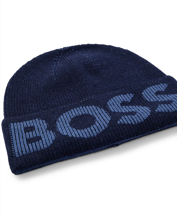 Hugo Boss Men's Structured Logo Beanie - Macy's