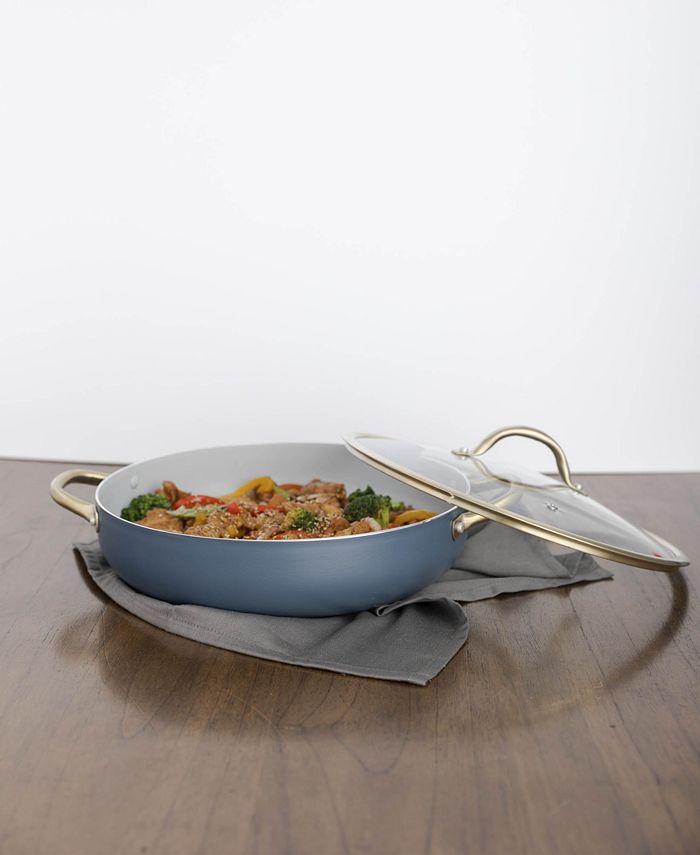 Sedona Kitchen Ceramic 13" Everyday Pan with Lid - Macy's