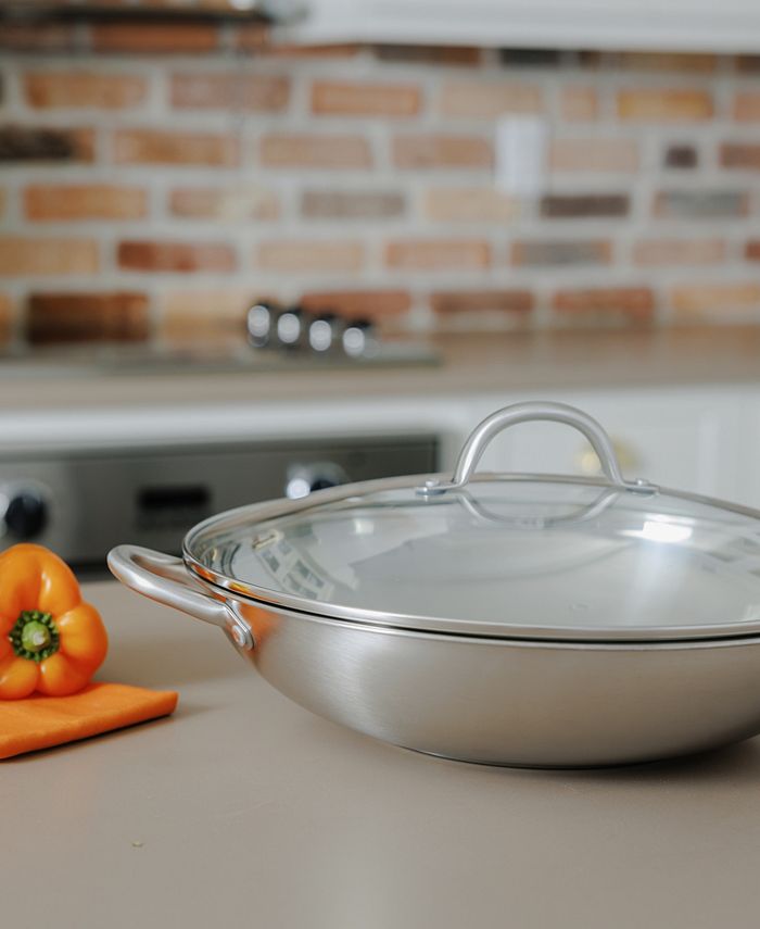 Sedona Kitchen Stainless Steel 6.5-Qt. Multipurpose Pan with Glass Lid ...