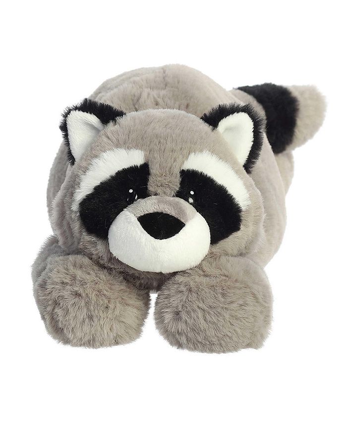 Aurora Large Raccoon Snoozles Laid-back Plush Toy Gray 18" - Macy's