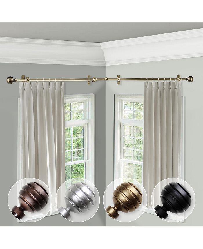 Rod Desyne Poise 13/16" Corner Curtain Rod 120-170" - Macy's