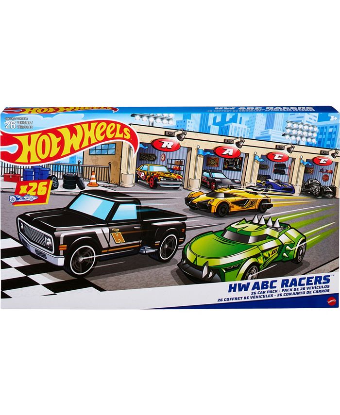 Hot Wheels ABC Racers, Set of 26 Hot Wheels Cars with Letters of The ...