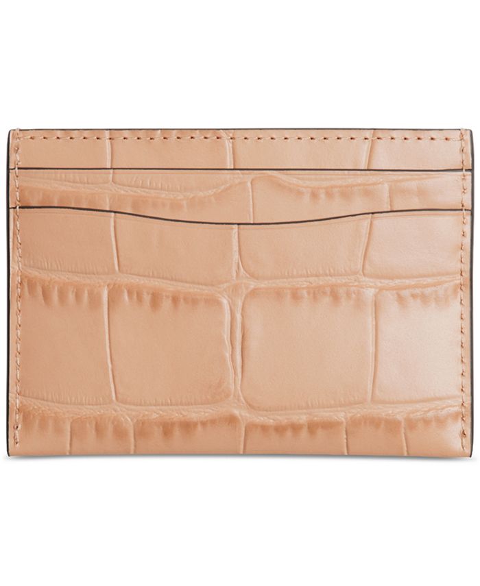COACH Embossed Leather Essential Card Case - Macy's