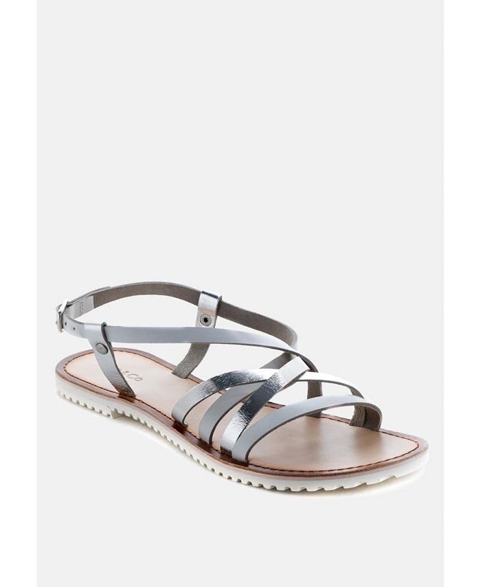 Rag & Co JUNE Womens Strappy Flat Leather Sandals - Macy's