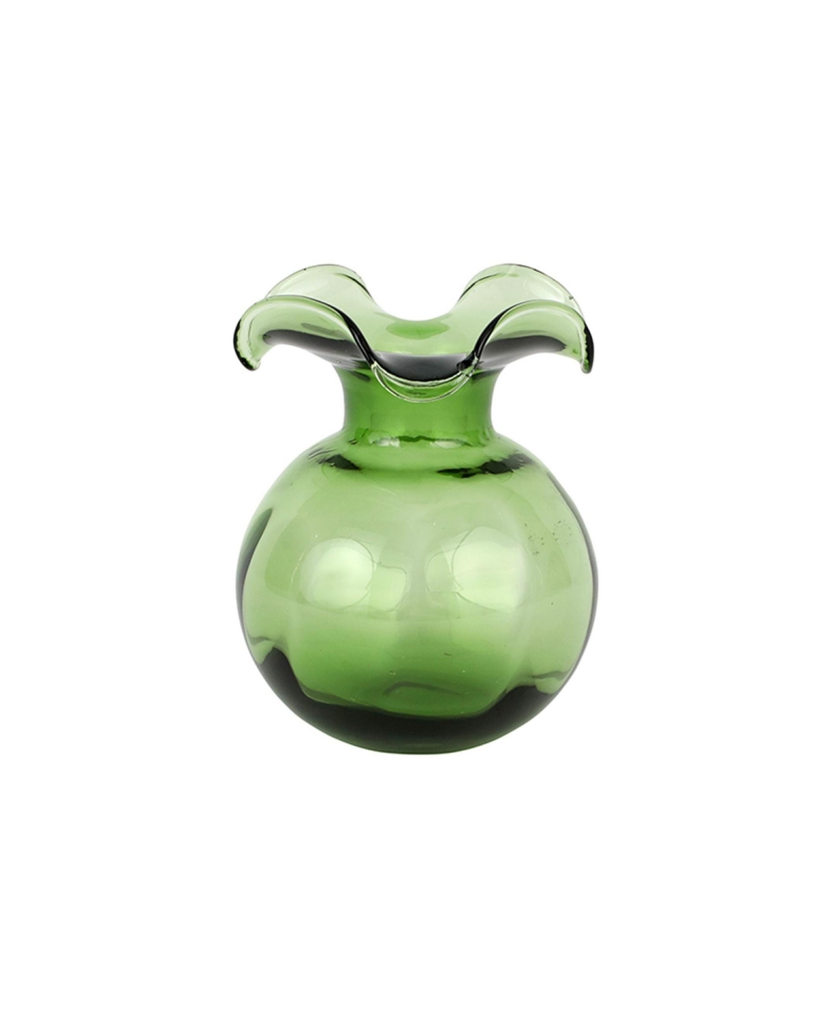 Click here for Vietri Hibiscus Glass Bud Vase - Dark Green prices
