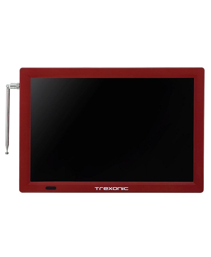 Trexonic Portable Rechargeable 14 Inch LED TV with HDMI, SD/MMC, USB, VGA, AV In/Out and Built ...