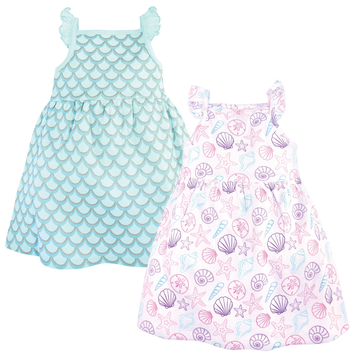Click here for Hudson Baby Baby Girls 2Pk Sleeveless Dress - Sea... prices