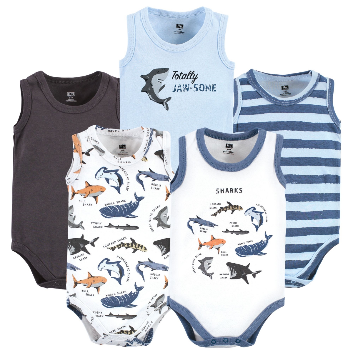 Click here for Hudson Baby Baby Boys Hudson Cotton Tank-Style Bod... prices