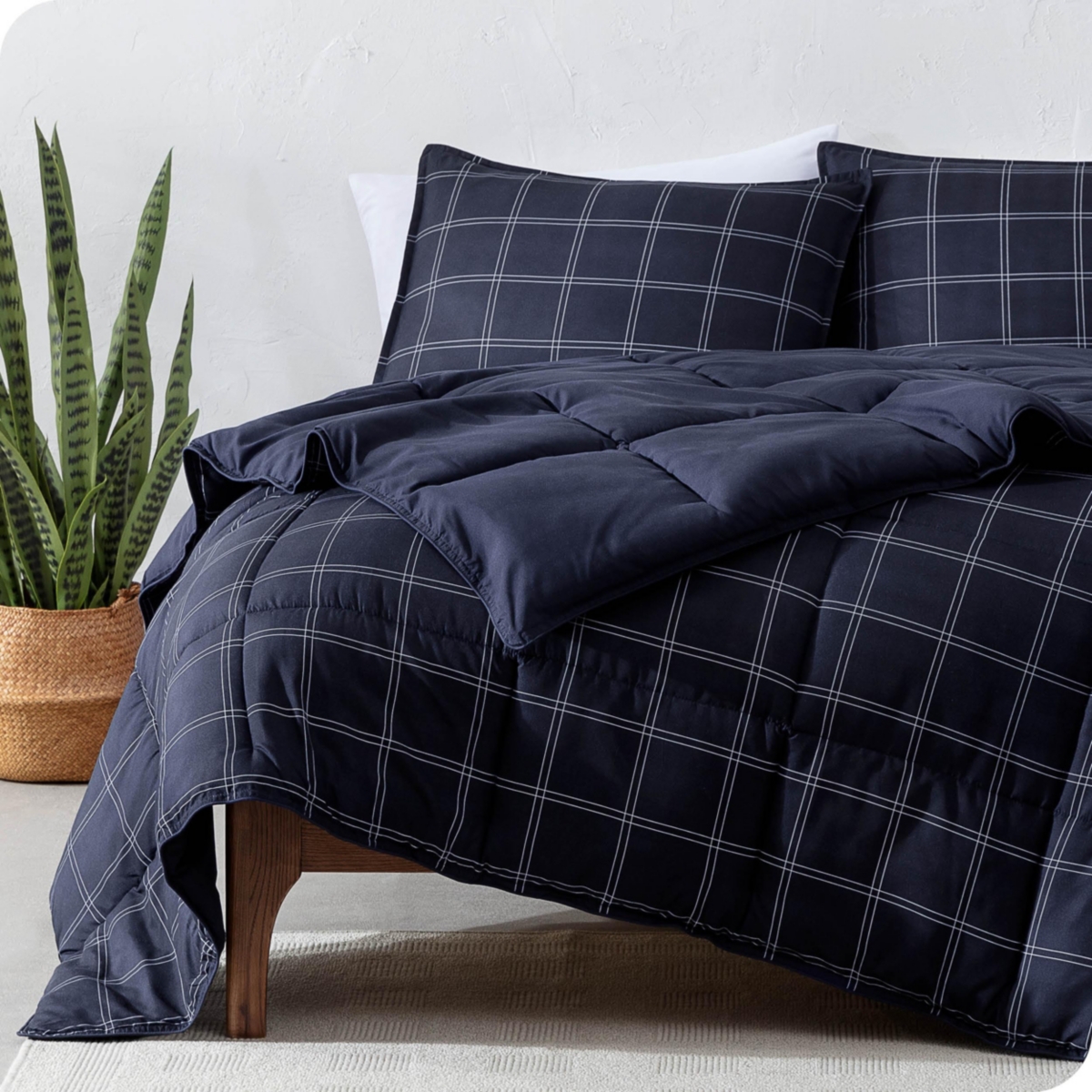 Click here for Bare Home Down Alternative Comforter Set - Dark bl... prices