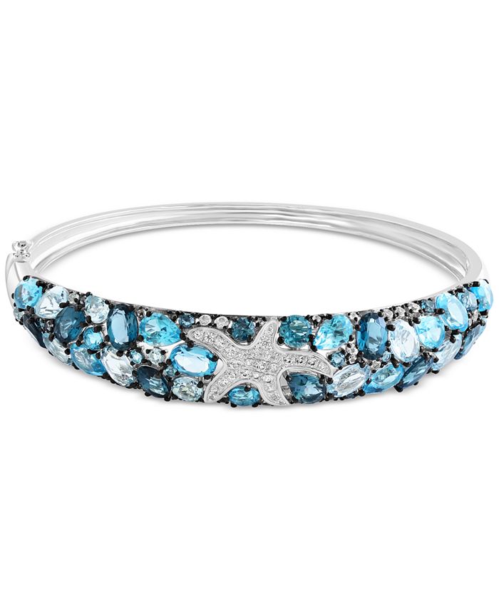 EFFY Collection EFFY® Multi-Gemstone Starfish Bangle Bracelet (13 ct. t ...