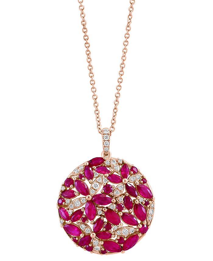 EFFY Collection EFFY® Ruby (3-1/8 ct. t.w.) & Diamond (1/4 ct. t.w ...