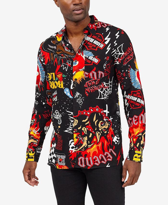 Reason Men's Fury Long Sleeve Shirt - Macy's
