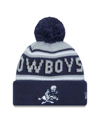 Men's New Era Navy Dallas Cowboys Retro Joe Main Cuffed Knit Hat with ...