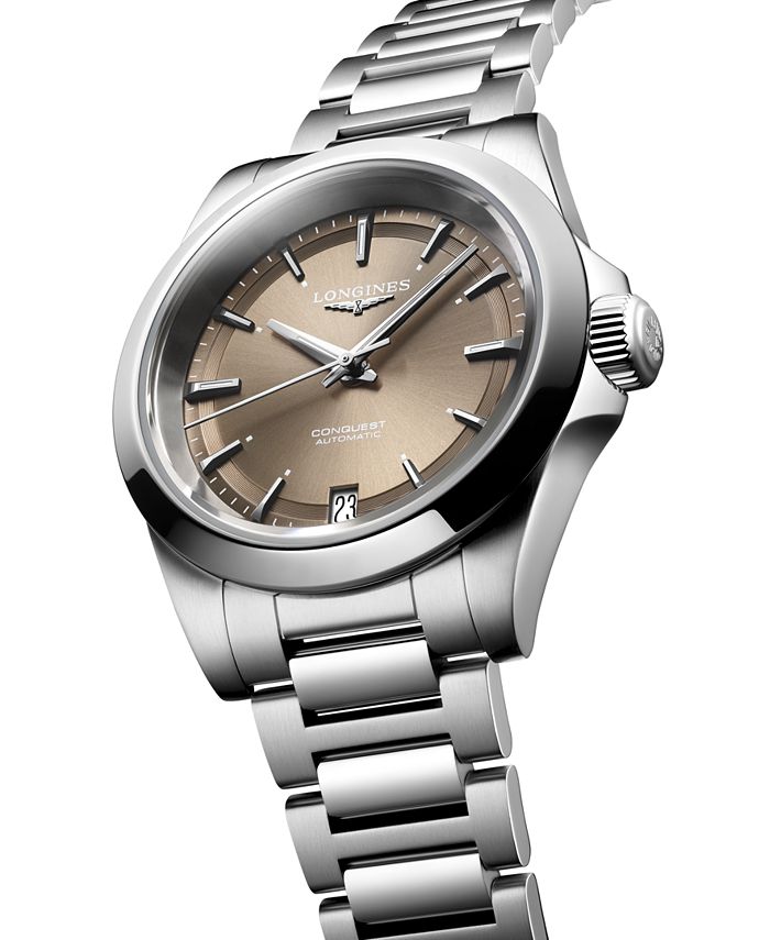 Longines Women's Swiss Automatic Conquest Stainless Steel Bracelet ...