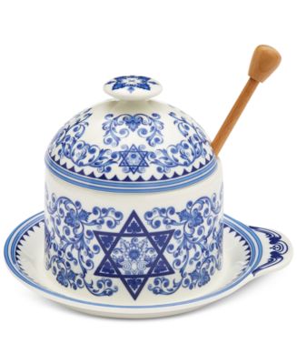Spode Judaica Honey Pot with Dipper - Macy's