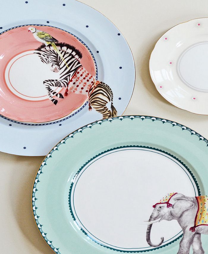 Yvonne Ellen Carnival Animal Tea Plates, Set of 4 - Macy's
