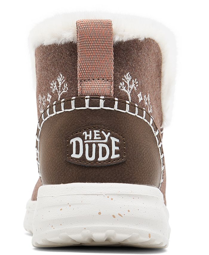 Hey Dude Women's Denny Wool Faux Shearling Boots from Finish Line - Macy's