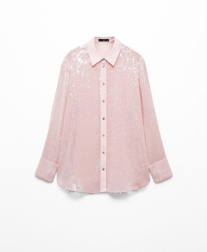 MANGO Women's Sequin Shirt - Macy's