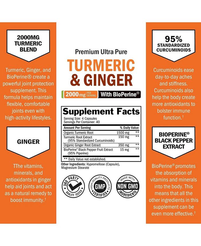 BioSchwartz Turmeric & Ginger Supplement 2000mg, 160 ct - Macy's