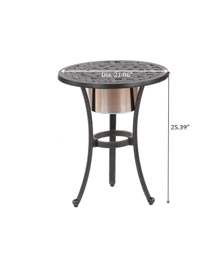 Simplie Fun 21 Round Aluminum Bistro Table - Macy's