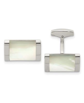 Chisel Stainless Steel Polished Rectangle Cufflinks - Macy's