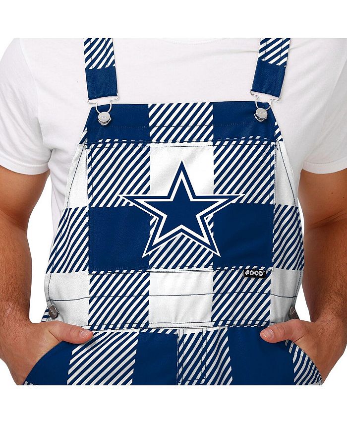 FOCO Men's Navy Dallas Cowboys Big Logo Plaid Overalls - Macy's
