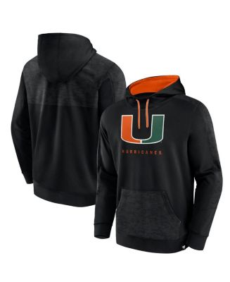 Men's Fanatics Black Miami Hurricanes Defender Pullover Hoodie - Macy's