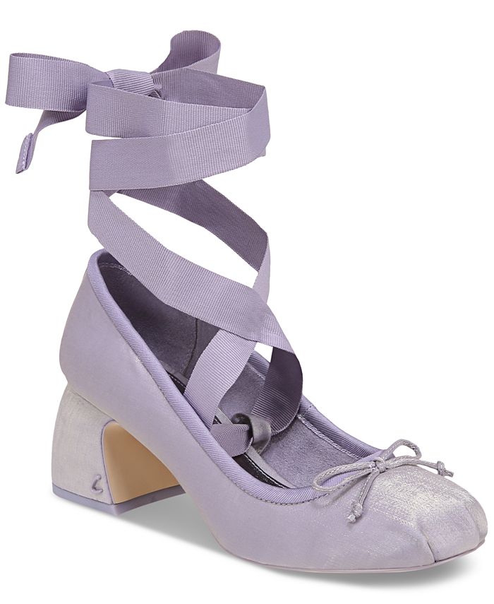 Circus NY by Sam Edelman Della Lace-Up Block-Heel Ballet Pumps - Macy's