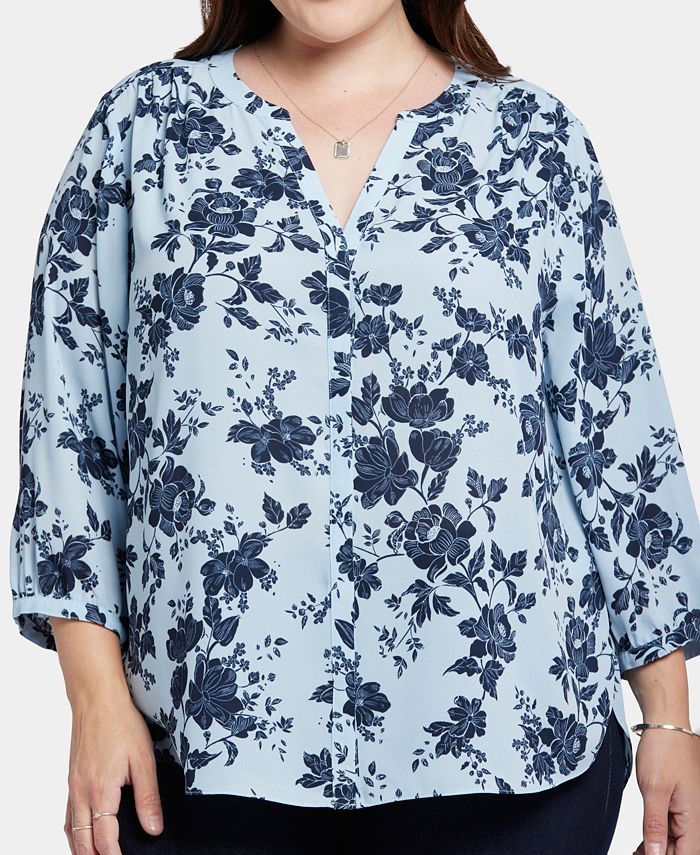 NYDJ Plus Size Pintuck Blouse - Macy's
