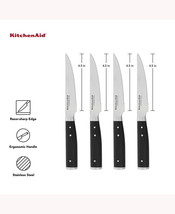 KitchenAid Japanese Steel Gourmet 4 Piece Forged Triple Rivet 4.5 ...