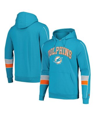 Men's Starter Aqua Miami Dolphins Captain Pullover Hoodie - Macy's