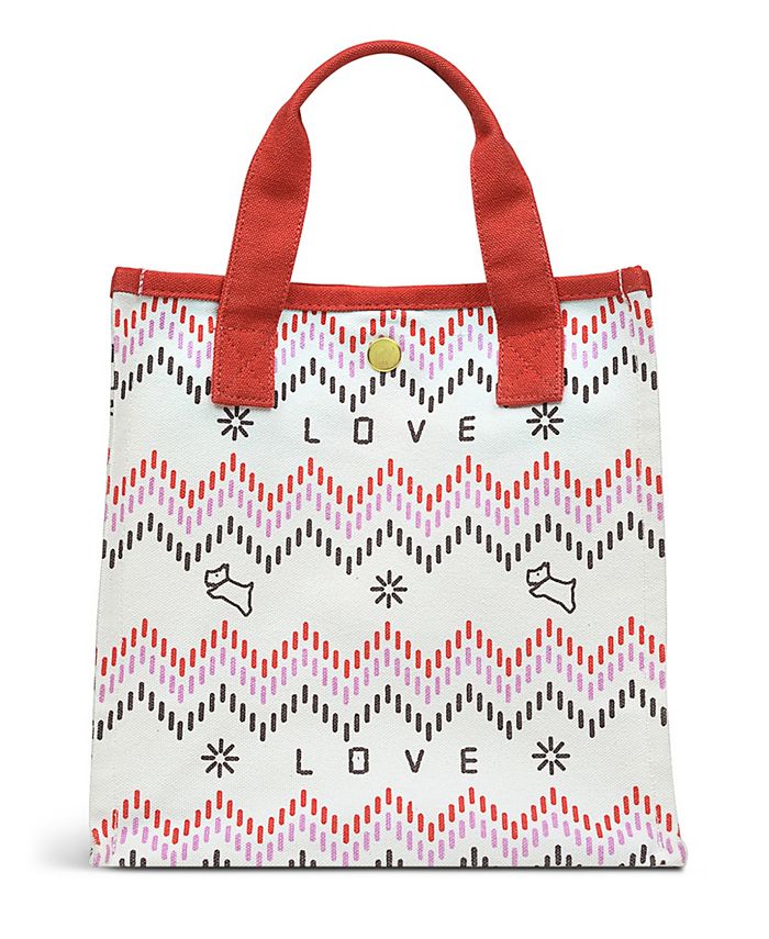 Radley London Radley Fair Isle Leather Small Open Top Cotton Grab Bag ...